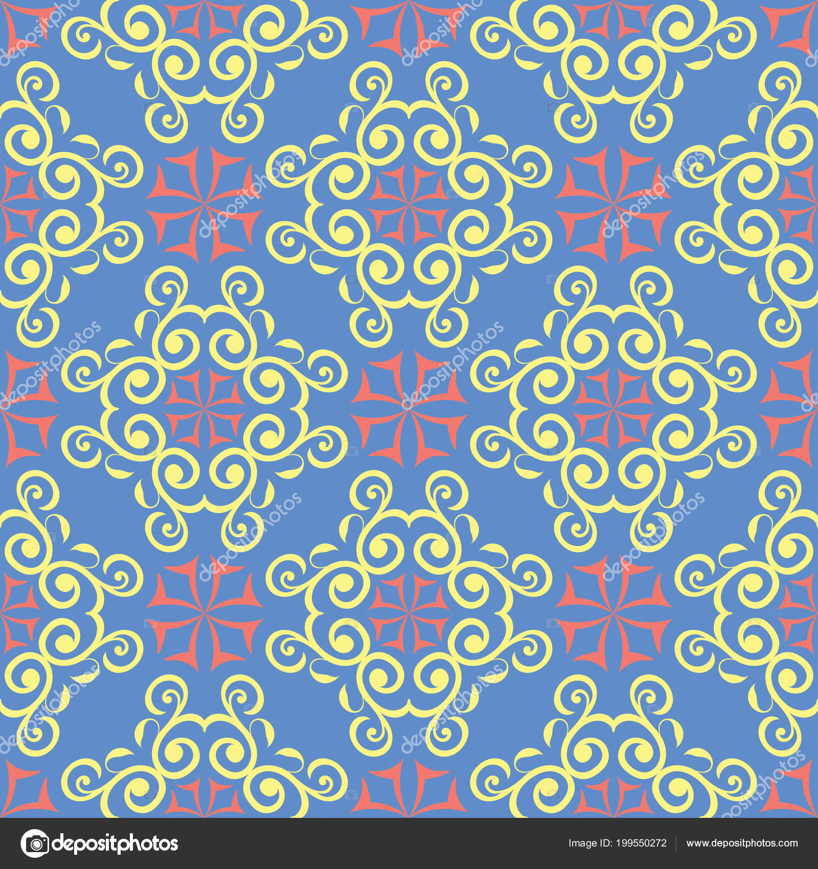Floral Blue Seamless Pattern Colored Flower Background Wallpapers ...