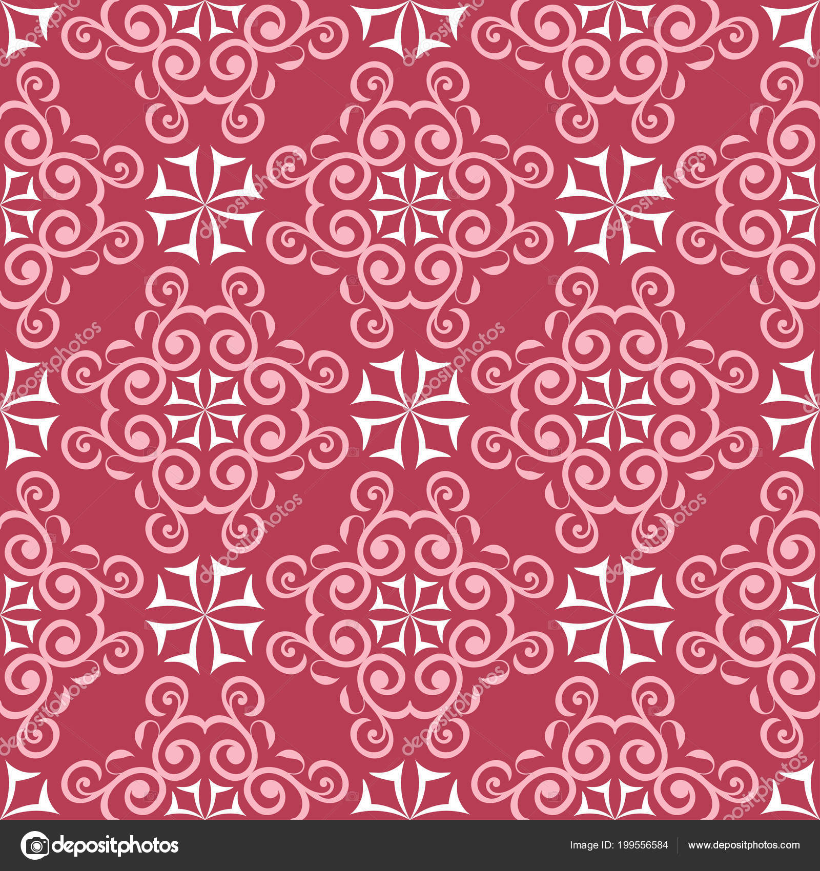 Red Beige Floral Background Colored Seamless Pattern Wallpapers Textile ...