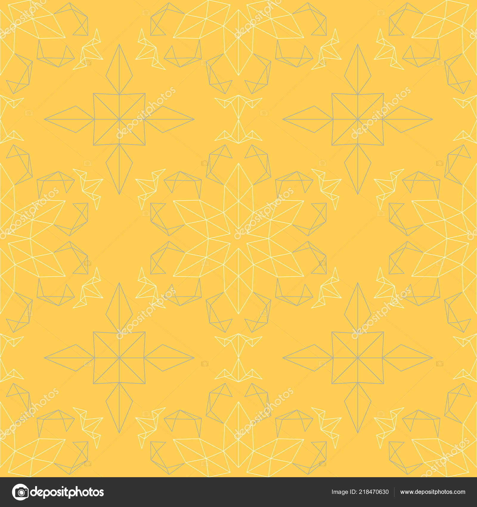 Seamless Floral Pattern Bright Yellow Background Flower Designs ...