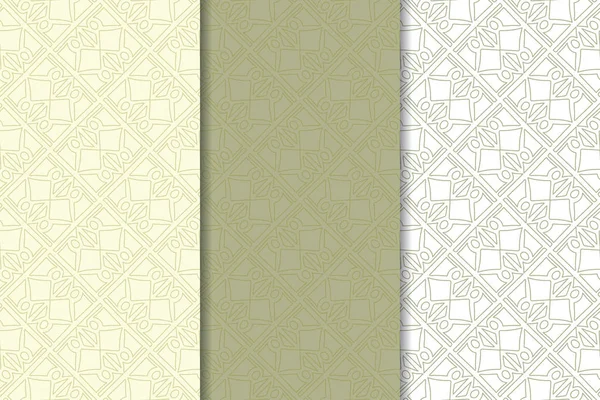 Olive Green White Geometric Vertical Seamless Patterns Web Textile ...