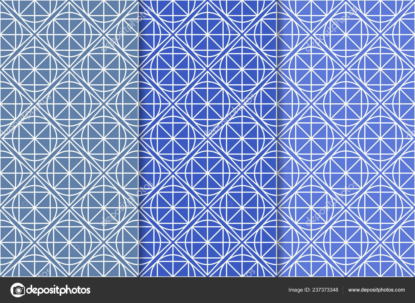 Blue Geometric Vertical Seamless Patterns Web Textile Wallpapers Stock ...