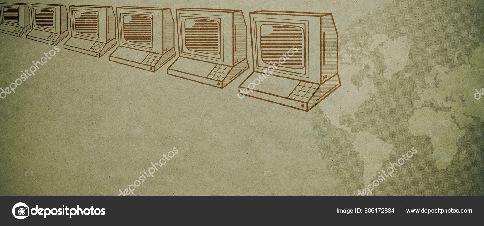 Technology and telecommunications vintage background Stock Photo by ...