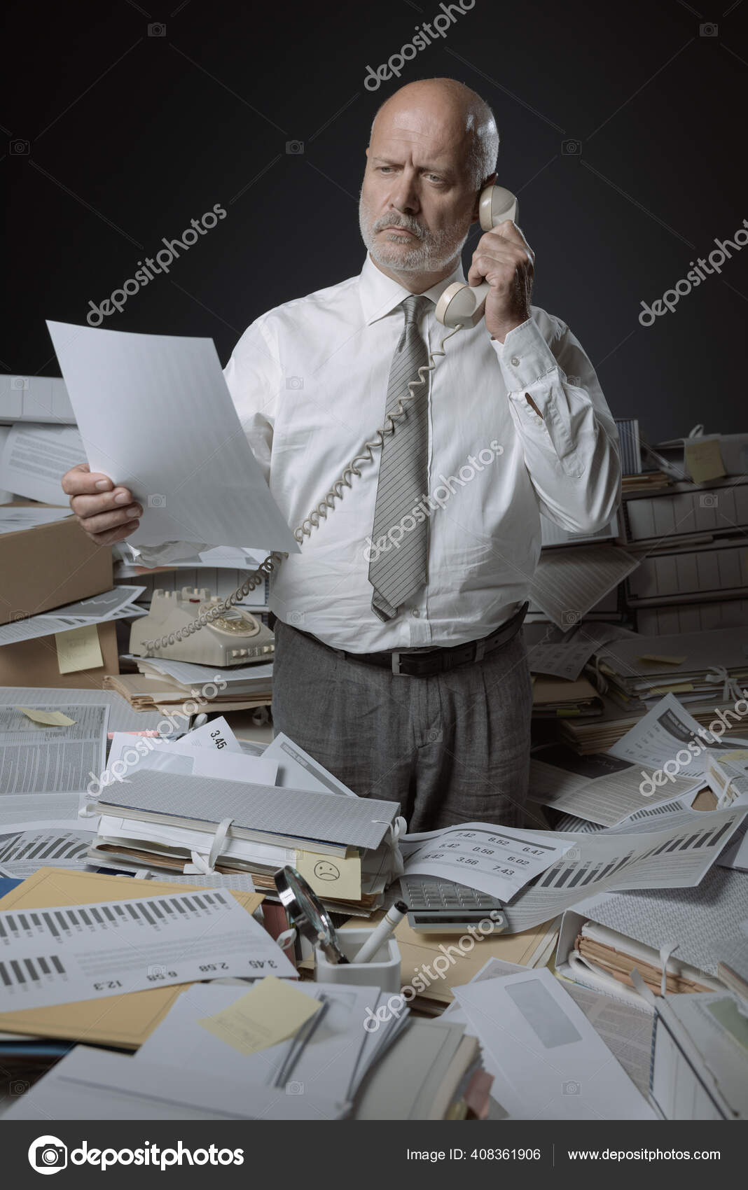Overwhelmed Office Worker