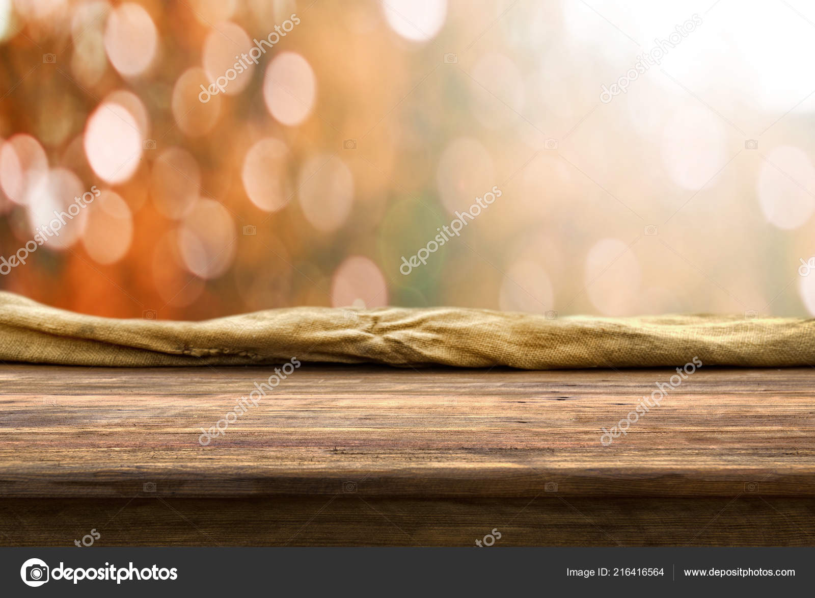 Empty Wooden Table Blurred Natural Background — Stock Photo © kwasny222 ...