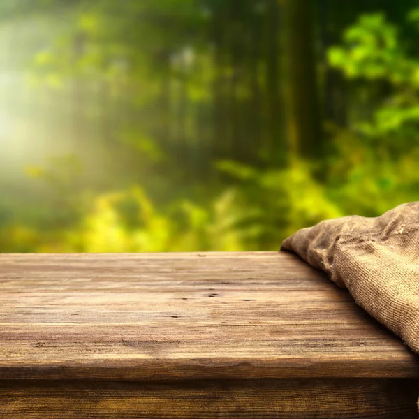 Empty Wooden Table Natural Background — Stock Photo © kwasny222 #216418482