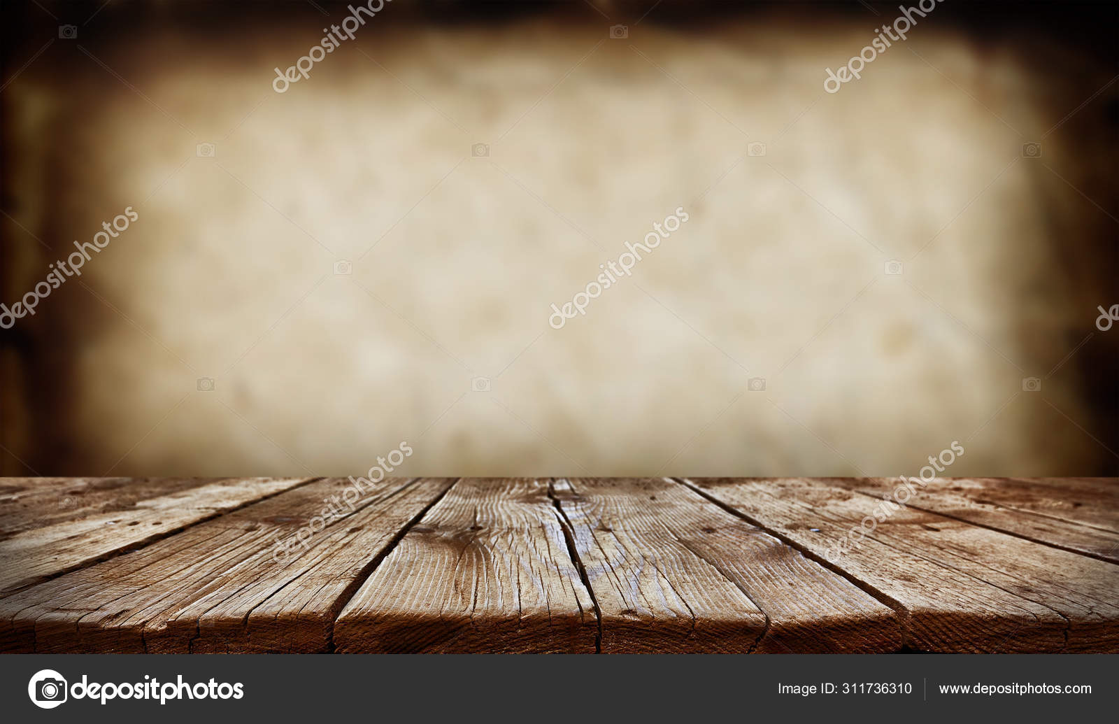 Empty old wooden table background — Stock Photo © kwasny222 #311736310