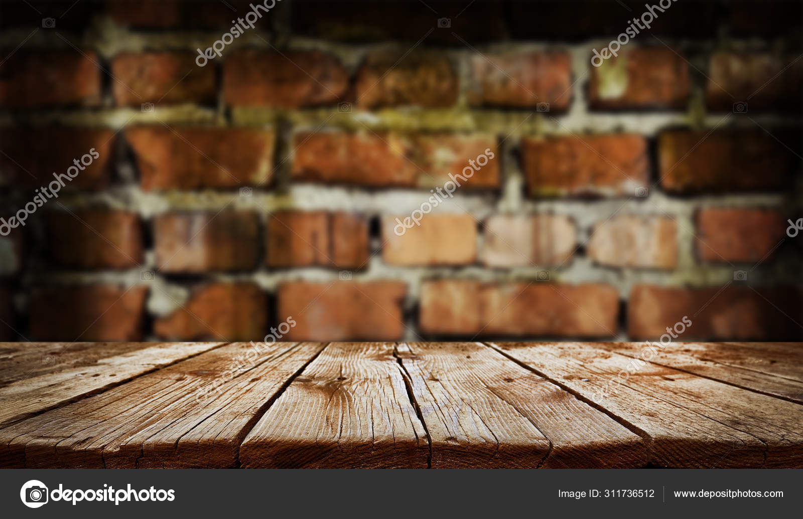 Empty old wooden table background Stock Photo by ©kwasny222 311736512