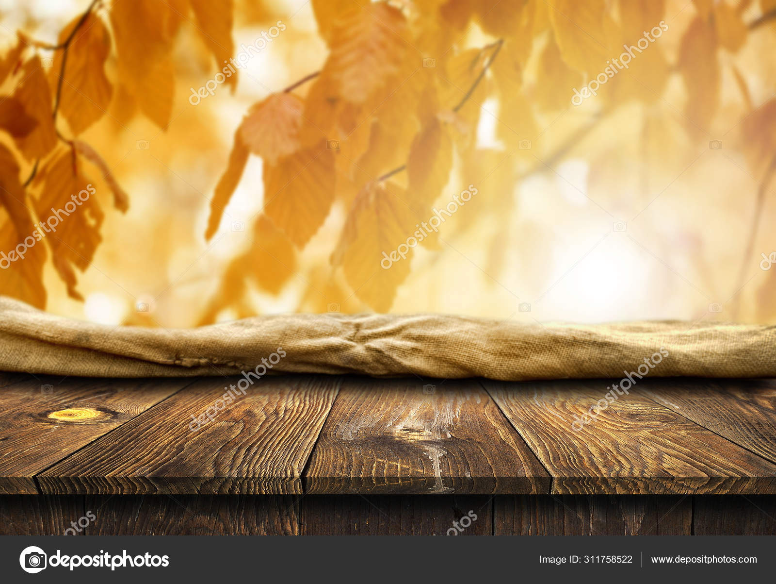 Empty old wooden table background Stock Photo by ©kwasny222 311758522