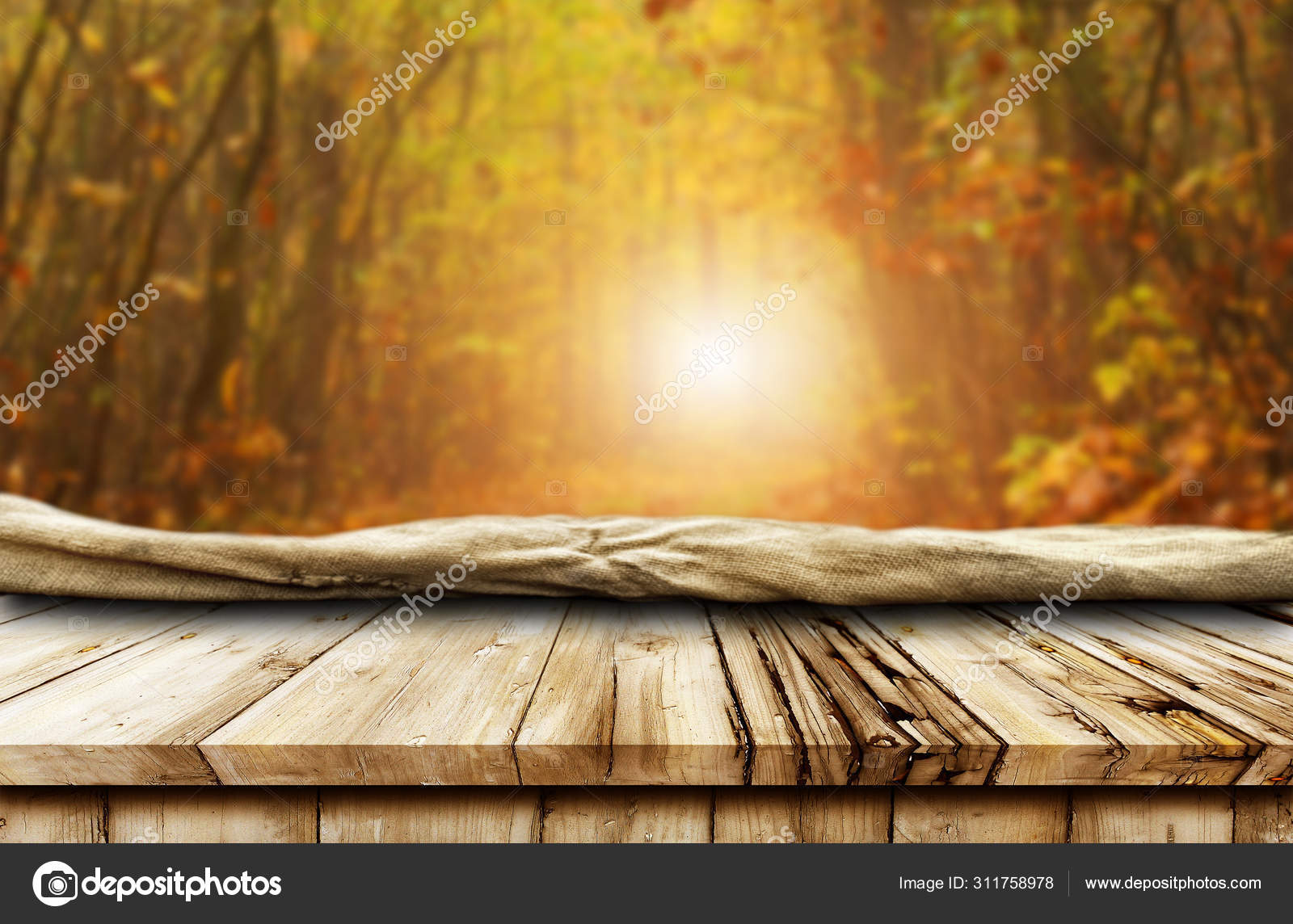 Empty old wooden table background Stock Photo by ©kwasny222 311758978
