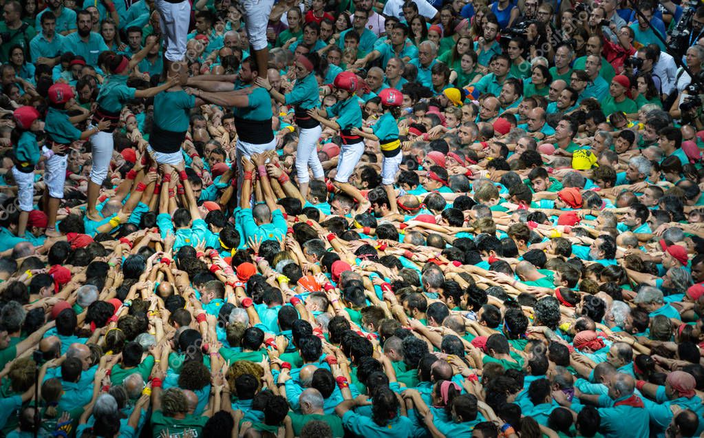 Tarragona, España. Octubre 2018: Castells Performance en el XXVII ...