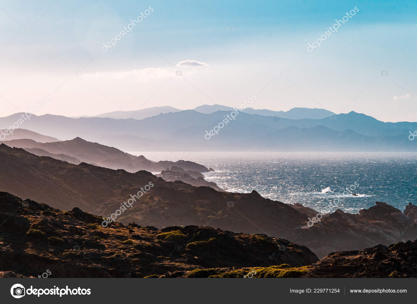 Cap de Creus national park, Mediterranean sea coast in Costa Brava ...