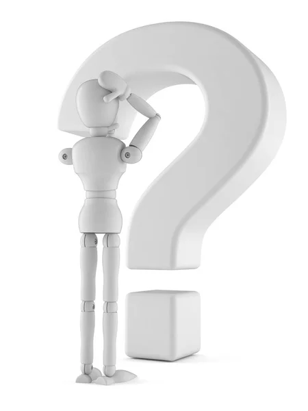 Hotel Bell Character Looking Question Mark Symbol Isolated White ...