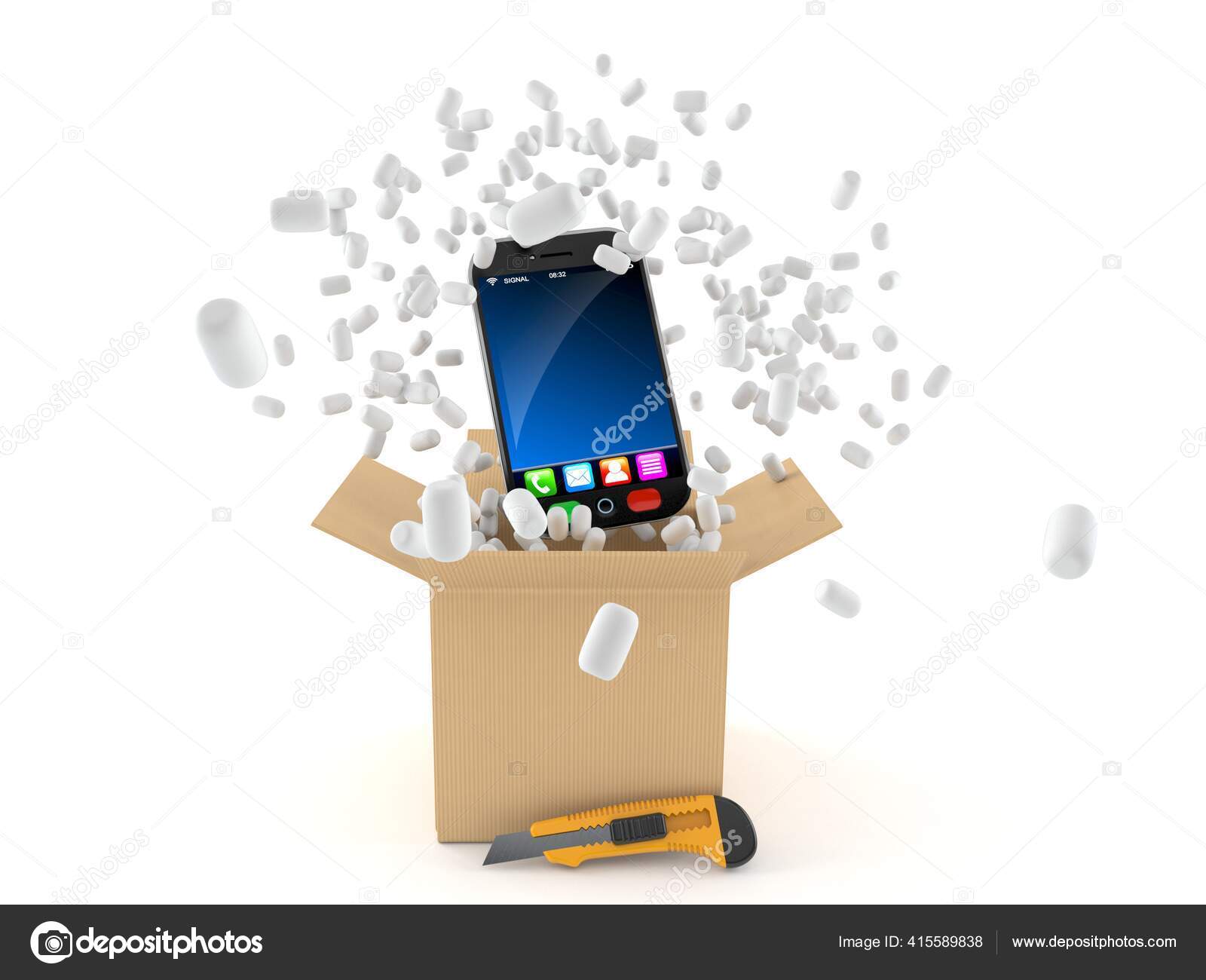 Smartphone Cardboard Box Stock Photo by ©Talaj 415589838