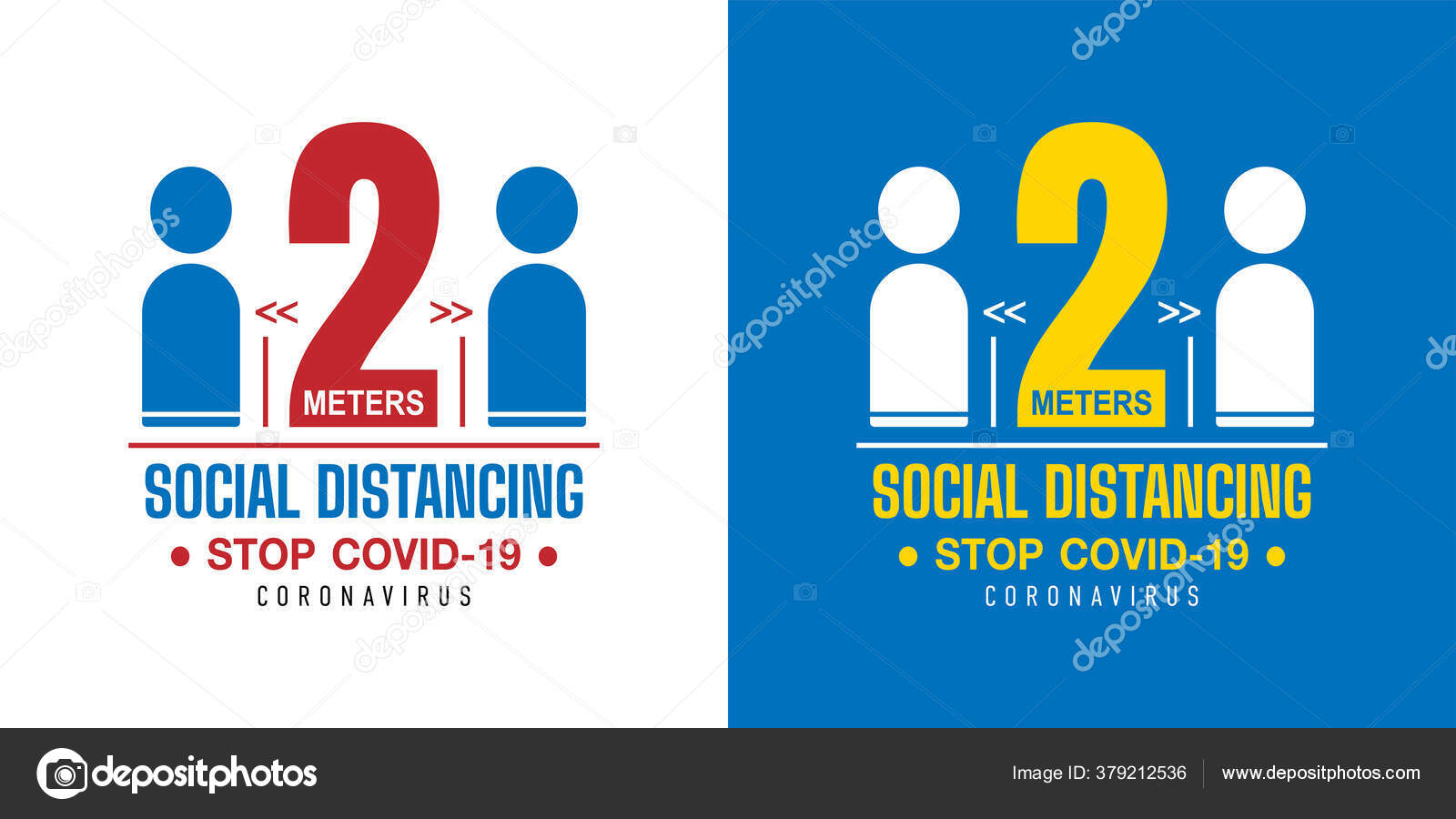 Social Distancing Logo Design Vector Illustration Stock Vector by ...