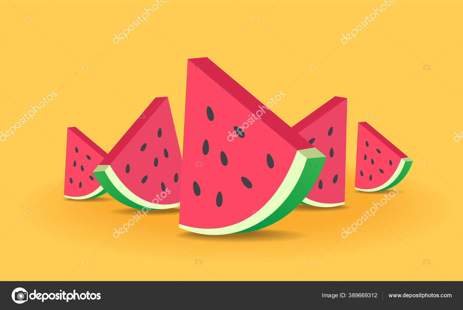 Watermelon Vector Design Illustration Stock Vector by ©memorystockphoto ...