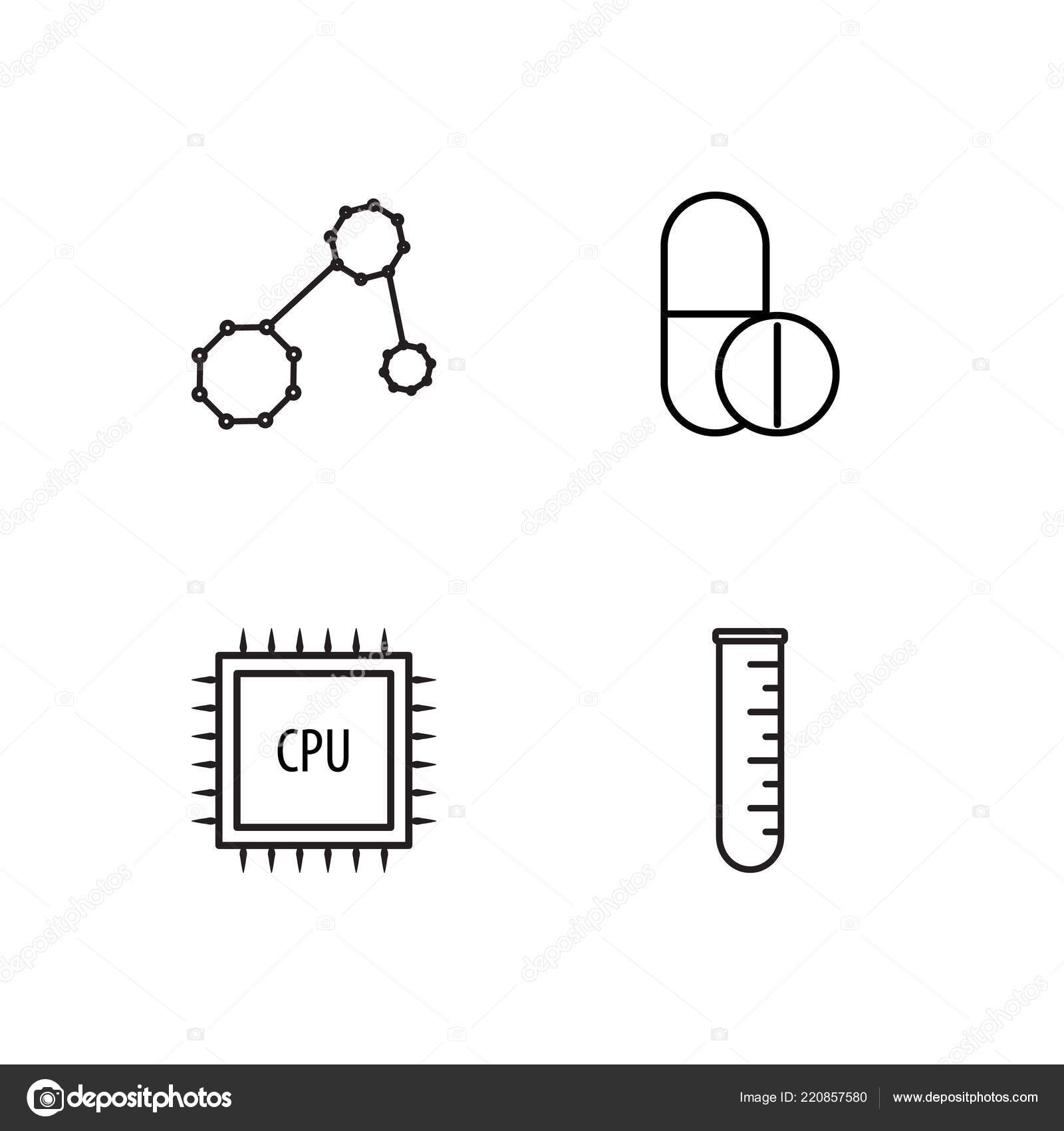 Science Simple Outlined Icons Set — Stock Vector © sulikns #220857580