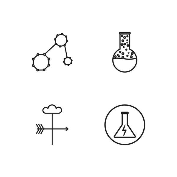Science Simple Outlined Icons Set Stock Vector by ©sulikns 220862422