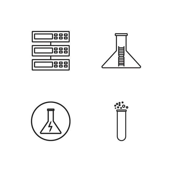 Science Simple Outlined Icons Set Stock Vector by ©sulikns 220862422