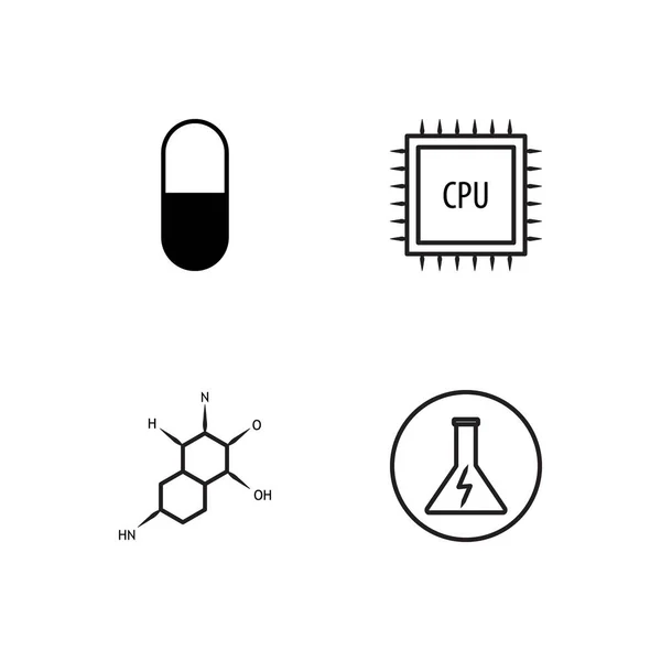 Science Simple Outlined Icons Set Stock Vector by ©sulikns 220862422