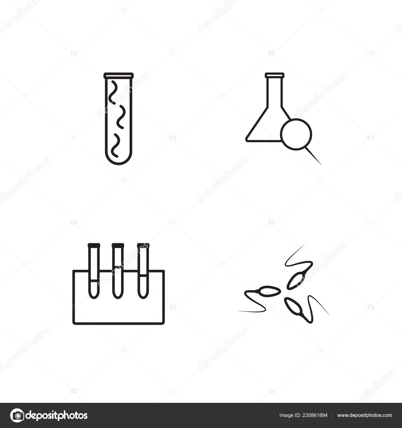 Science Simple Outlined Icons Set Stock Vector by ©sulikns 220861894