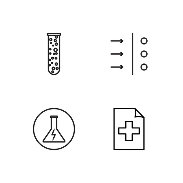 Science Simple Outlined Icons Set Stock Vector by ©sulikns 220861894