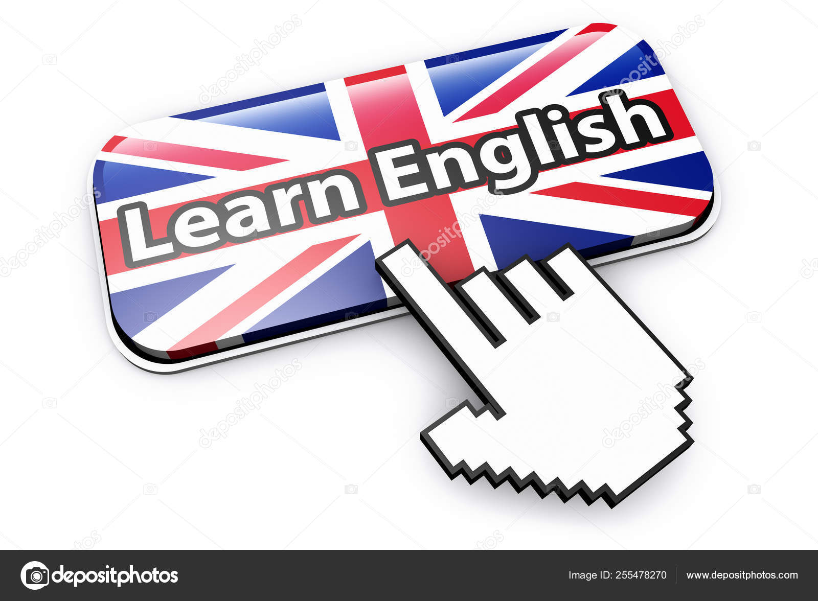 Learn English Online Button Concept — Stock Photo © NiroDesign #255478270