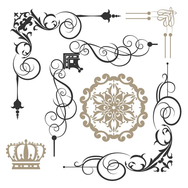 Decorative elements. Angles. Vector set. — Stock Vector © kio777 #12213584