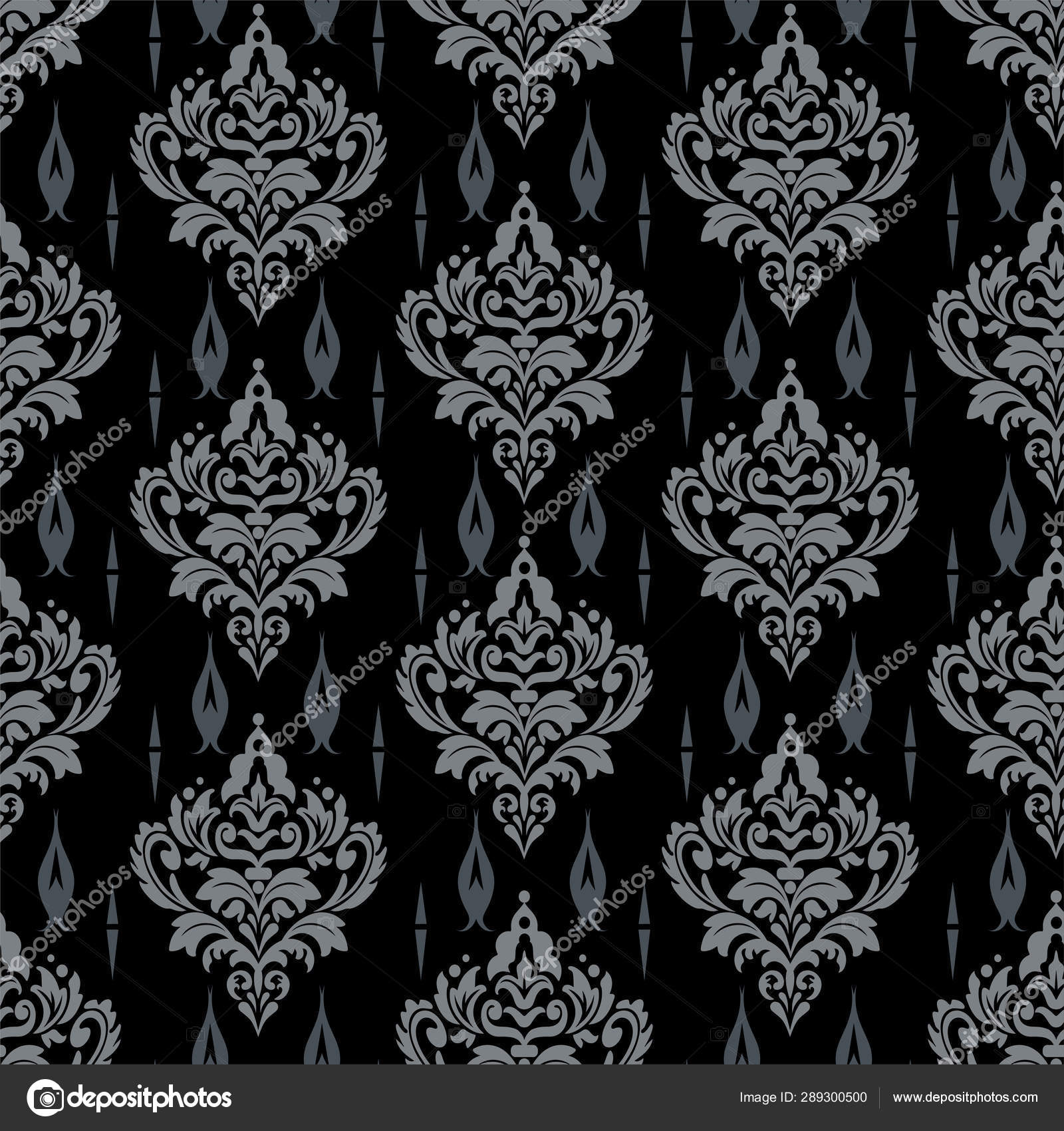 Dark Vintage Background Seamless Pattern Vector Image Stock Vector by ...