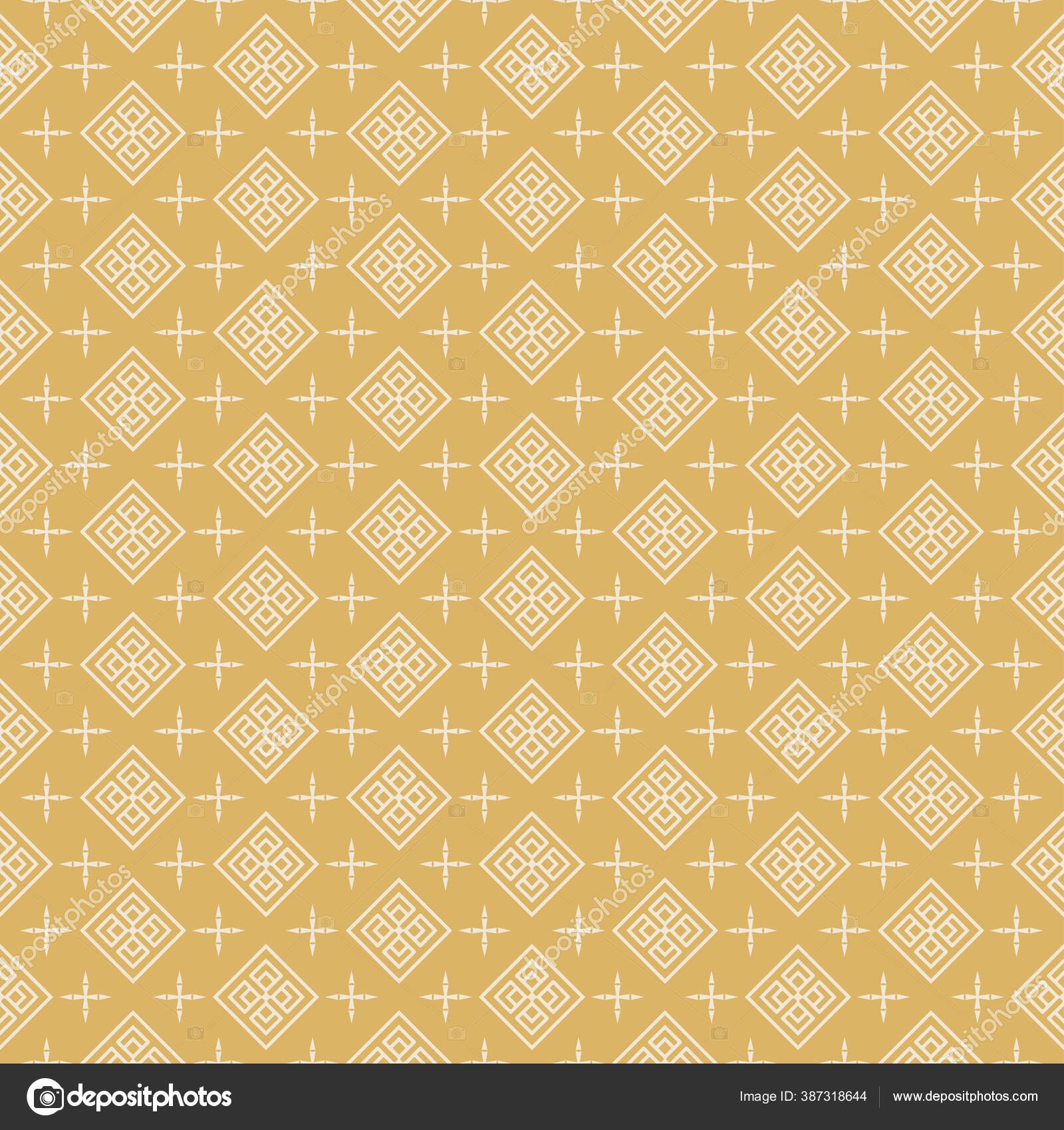 Gold Background Seamless Wallpaper Geometric Pattern Vector Graphics ...