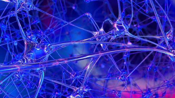 Rendering Artificial Intelligence Networks Artificial Nerve Cells Synapses Brain Robot — Stock ...
