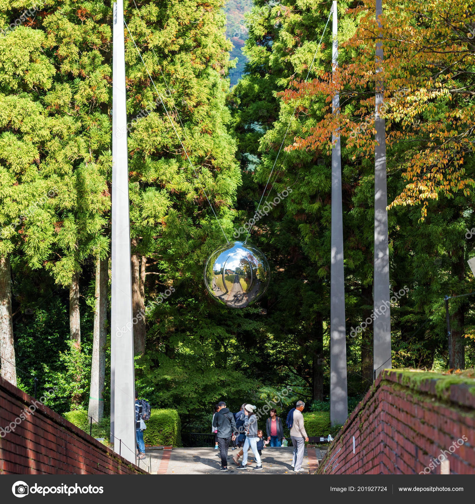 Hakone Japan November 2017 Sculpture Mirror Ball Open Air Museum ...