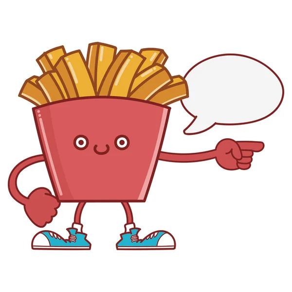 Cute Smiling French Fries Icon Cartoon Isolated White Background Stock ...