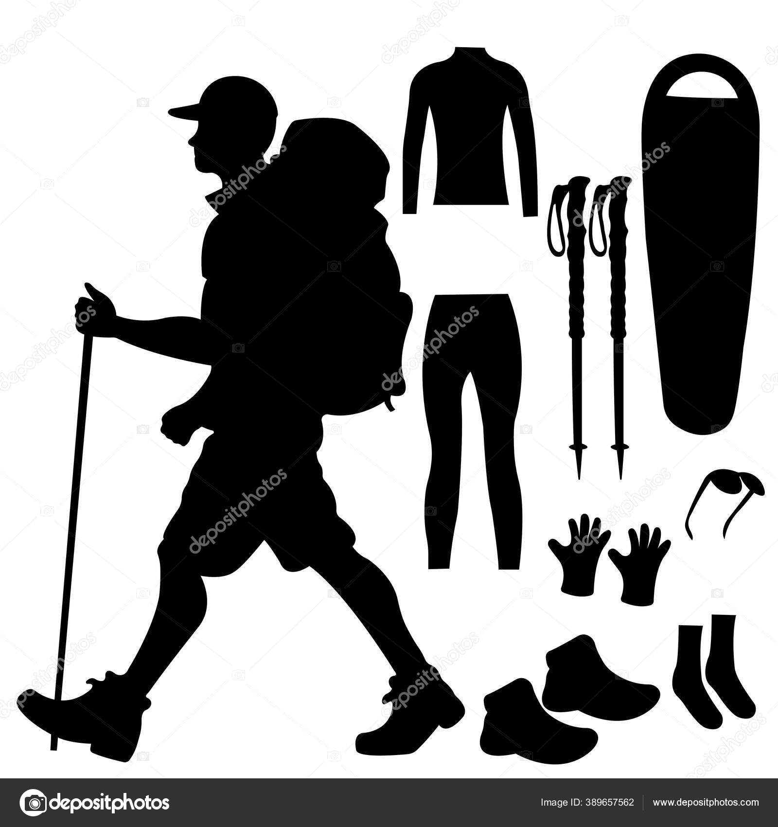 Vector Illustration Man Hiker Adventure Stock Vector Image by ...