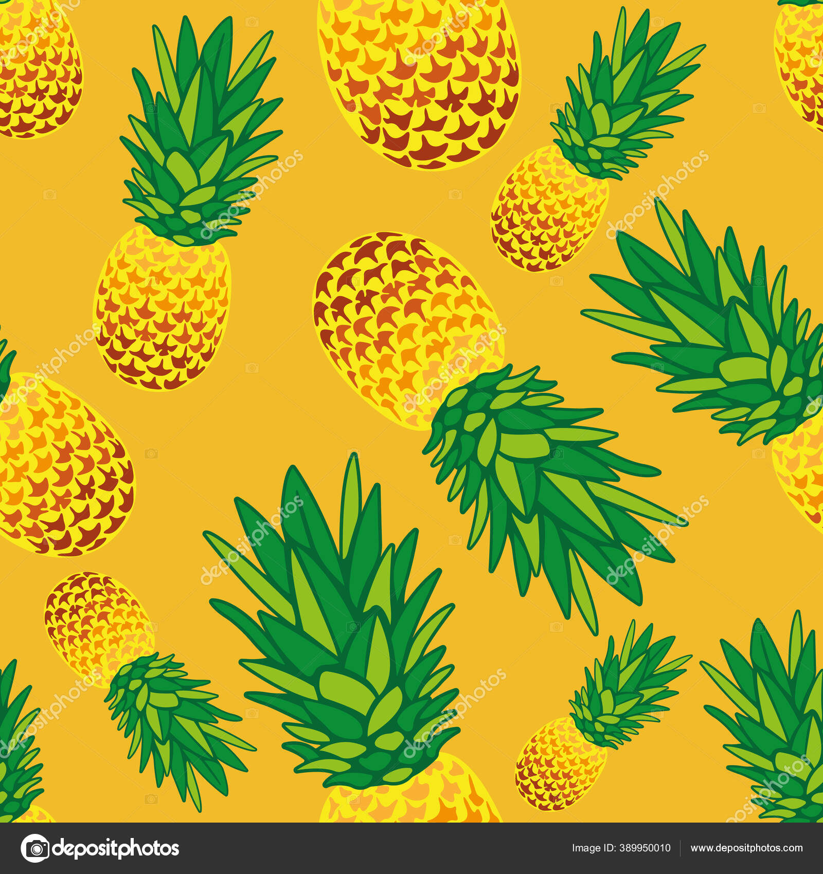 Pineapple Pattern Background
