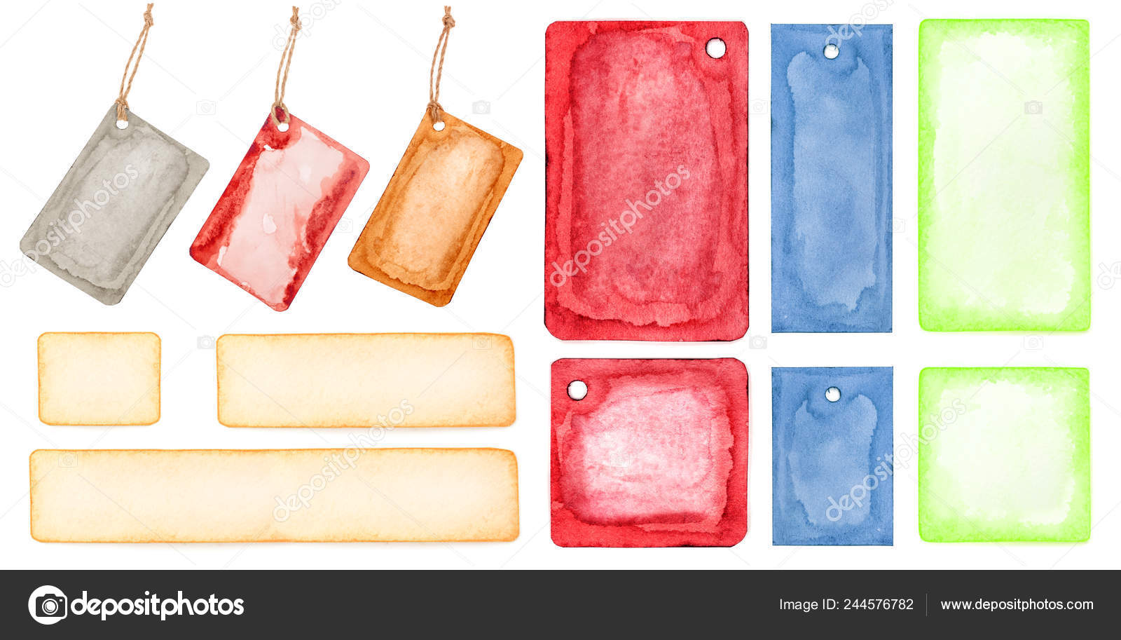 Empty Shopping Tag Template Isolated White Background — Stock Photo ...