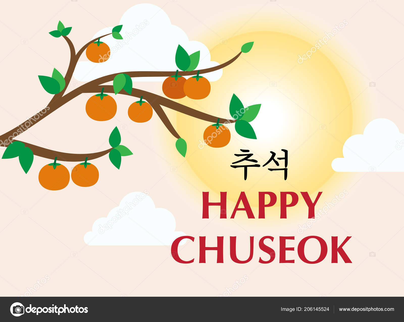 Chuseok Hangawi Template Banner Vector Illustration Korean Thanksgiving ...