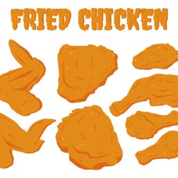 1,037 Crispy chicken Vector Images | Depositphotos
