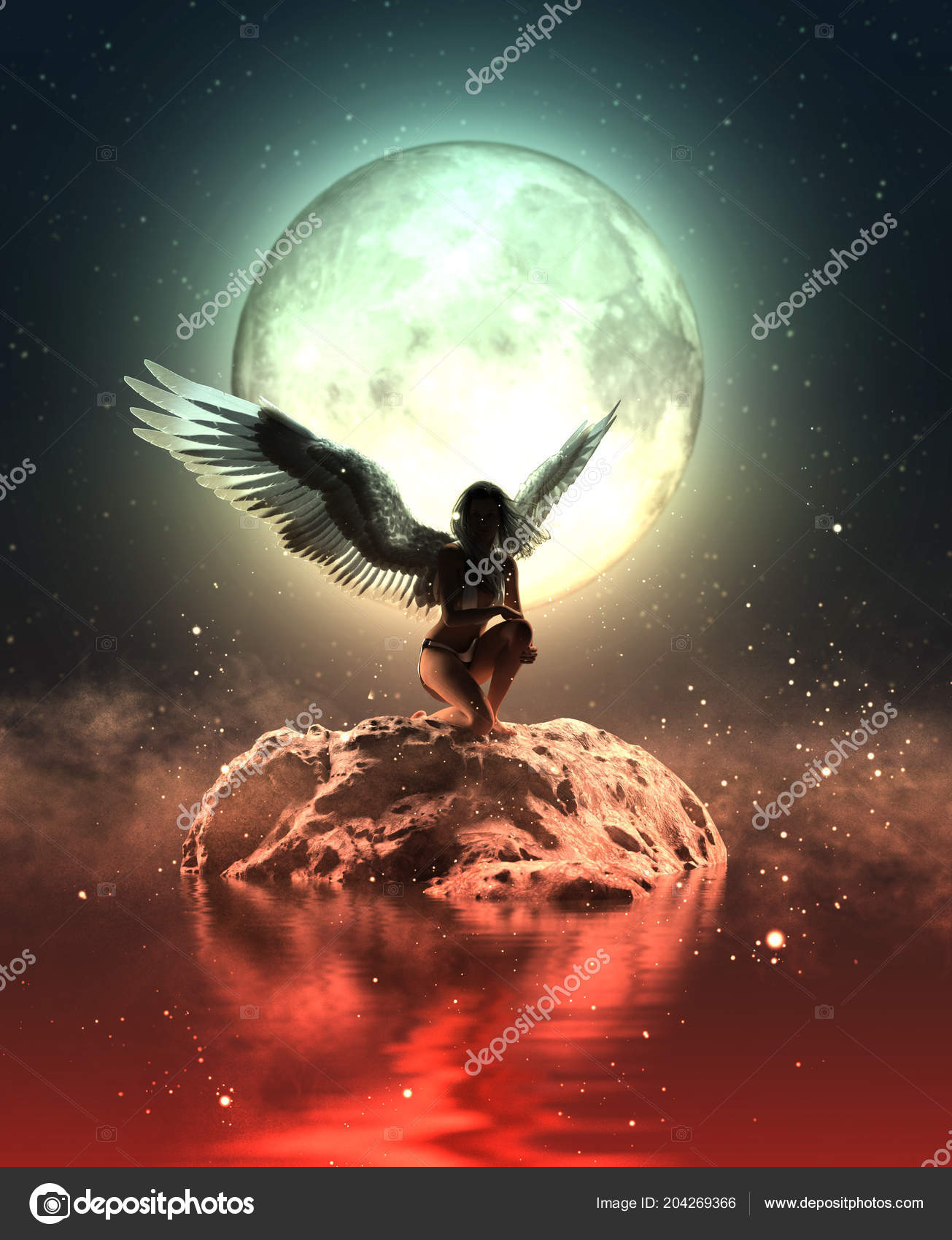 Illustration Angel Heaven Land Mixed Media Book Illustration Book Cover ...