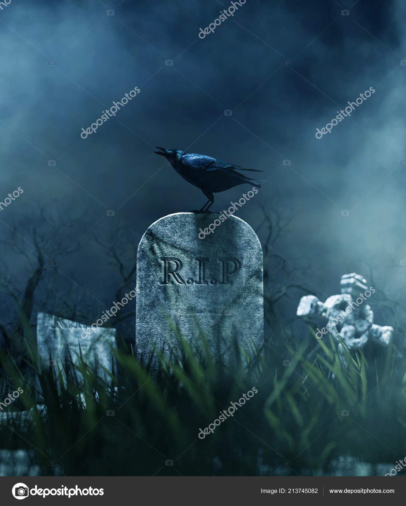 Rip Gravestone Night