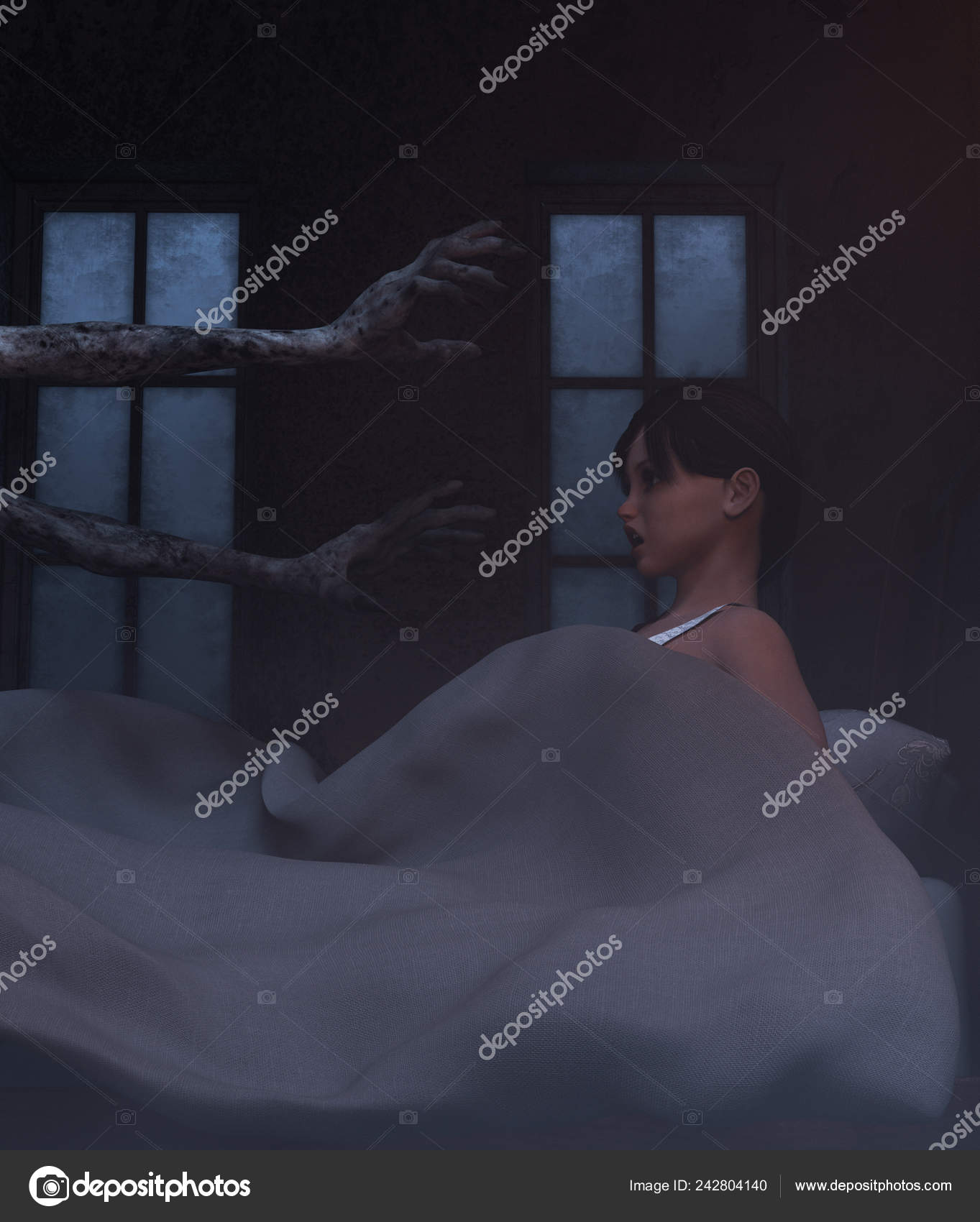 Night Hag Folklore Story Teenage Girl Sleeping Paralysis Girl Being ...