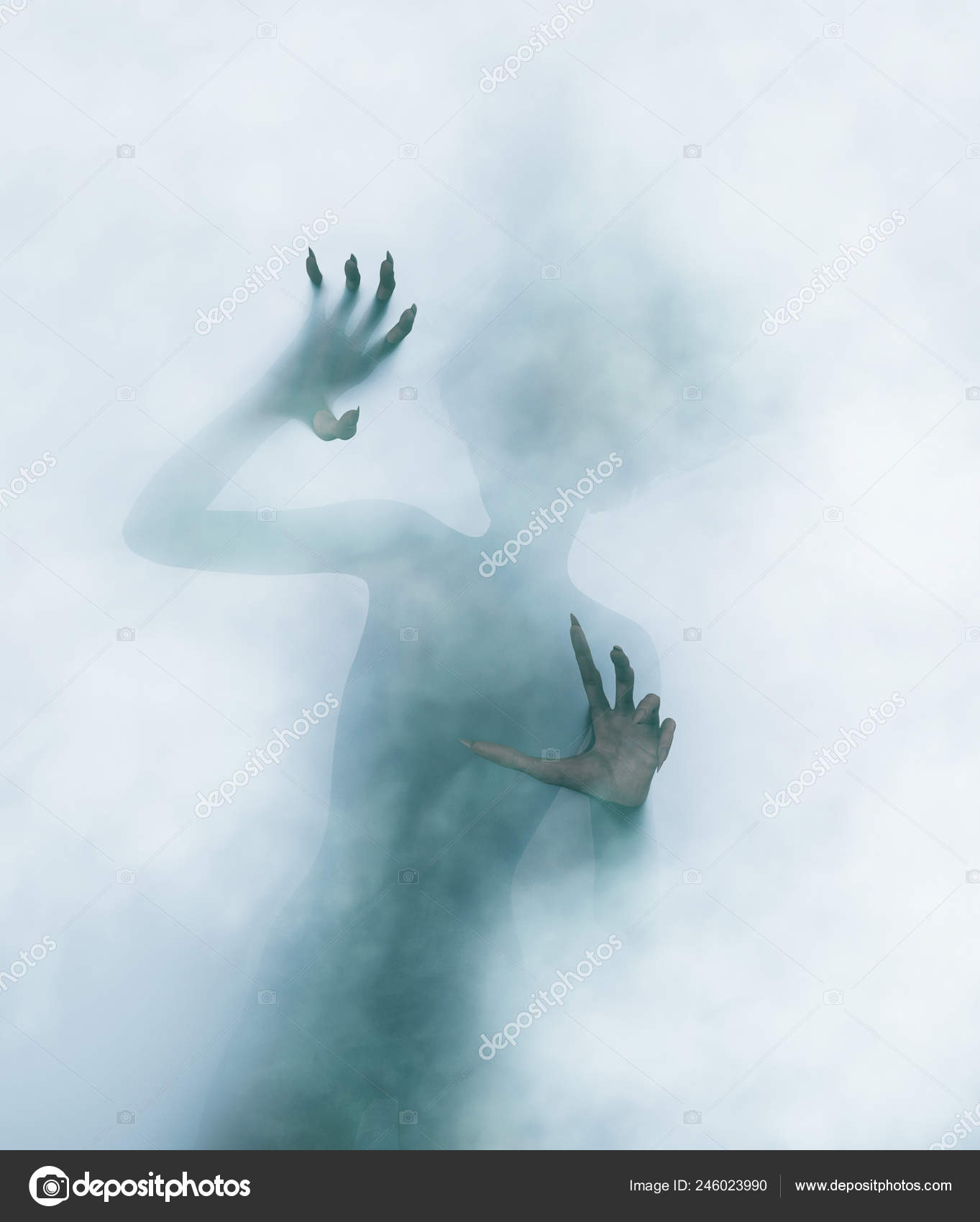 Escape Evil Figure Evil Person Try Come Out Other Dimension Stock Photo ...