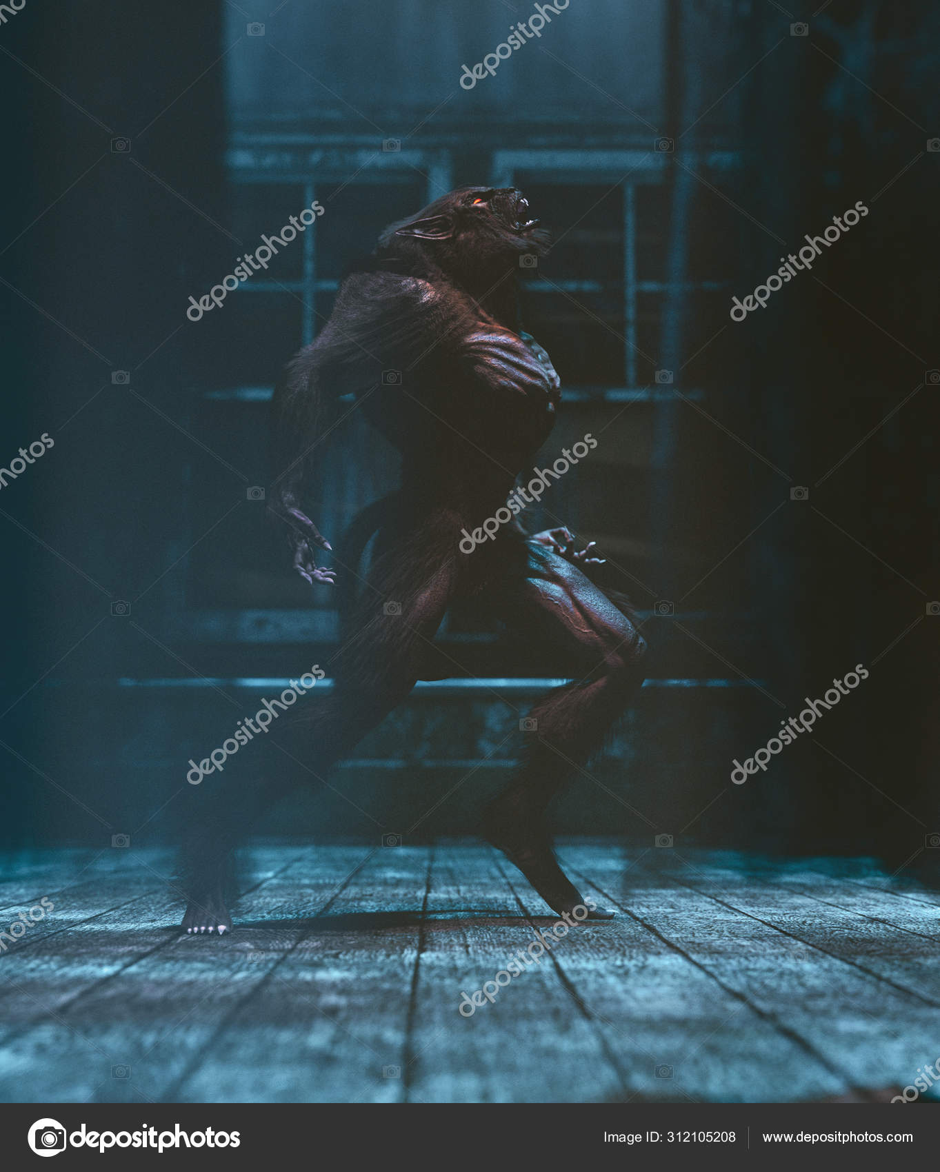 Shapeshift,Werewolf in haunted house,Full moon has come and the monster ...