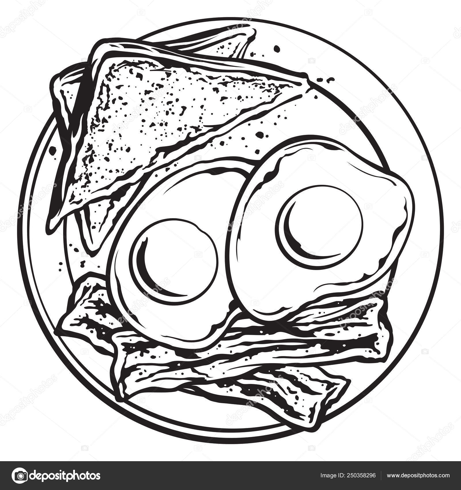Bacon Clipart Black And White