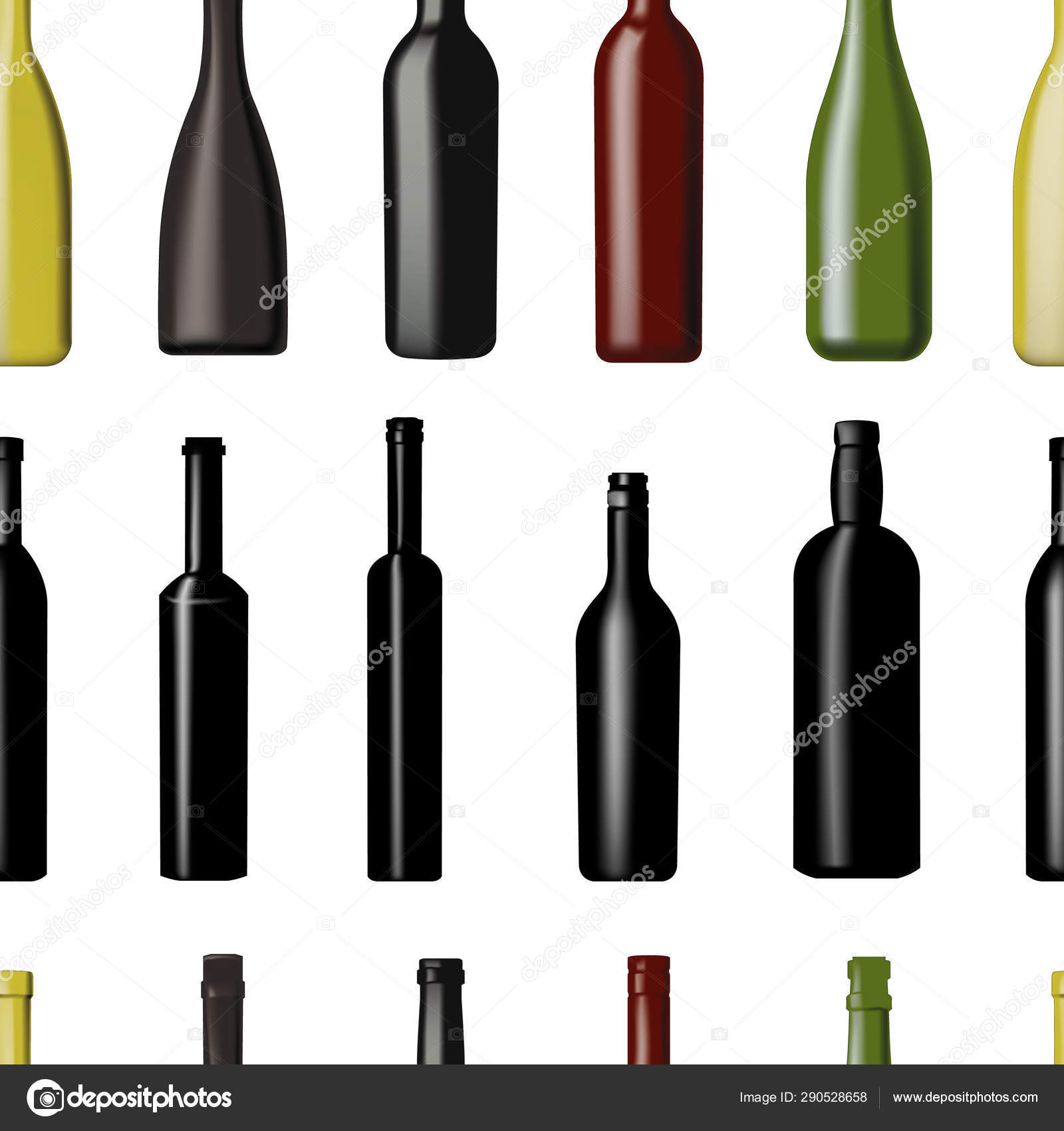 Seamless texture of bottles Stock Vector Image by ©anderus #290528658