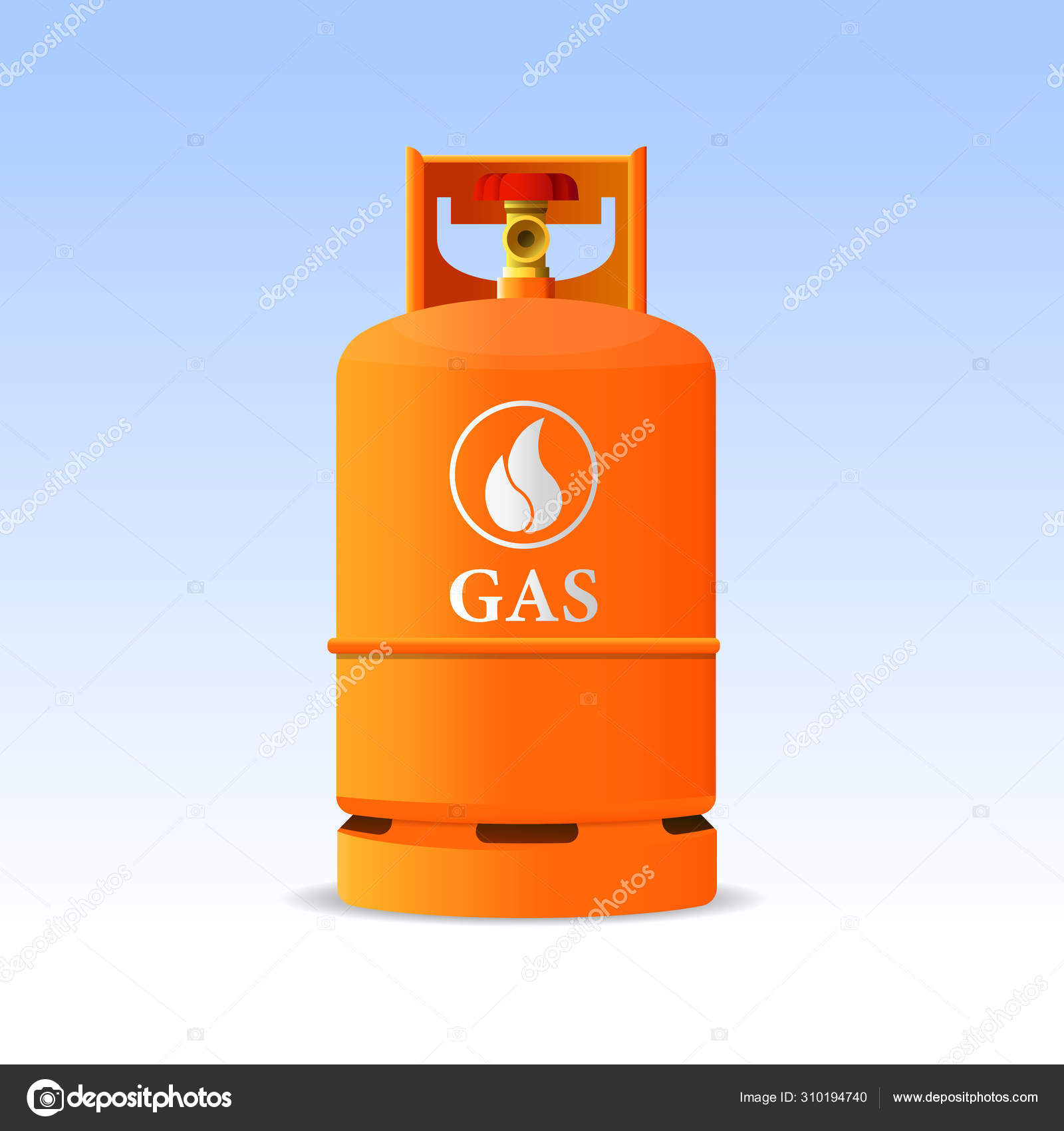 Flammable Gas Tank Icon Vector Illustration Stock Vector by ...