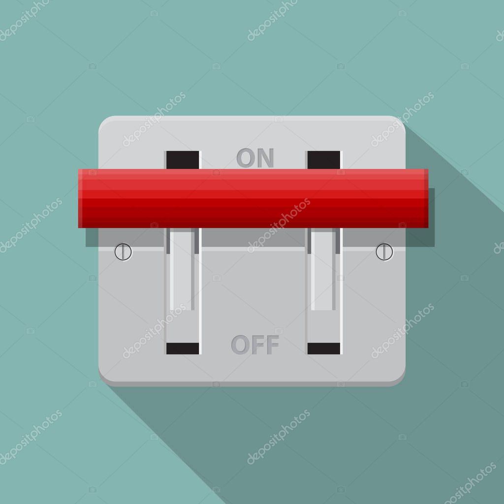 Interruptor interruptor vector plano diseño. 2024