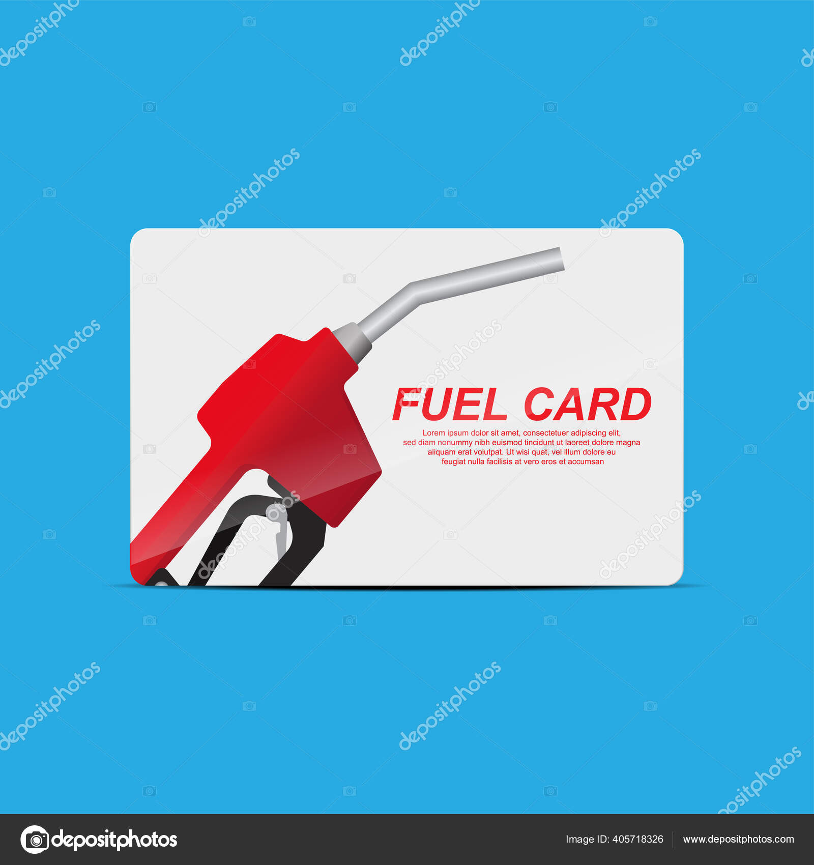 Fuel Card Concept Isolated Background Vector Illustration Stock Vector ...