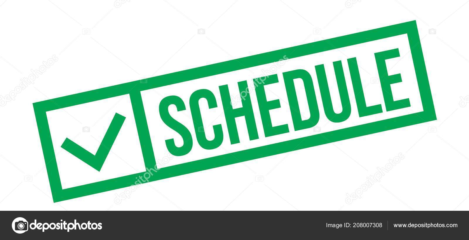 Schedule typographic stamp — Stock Vector © lkeskinen0 #208007308
