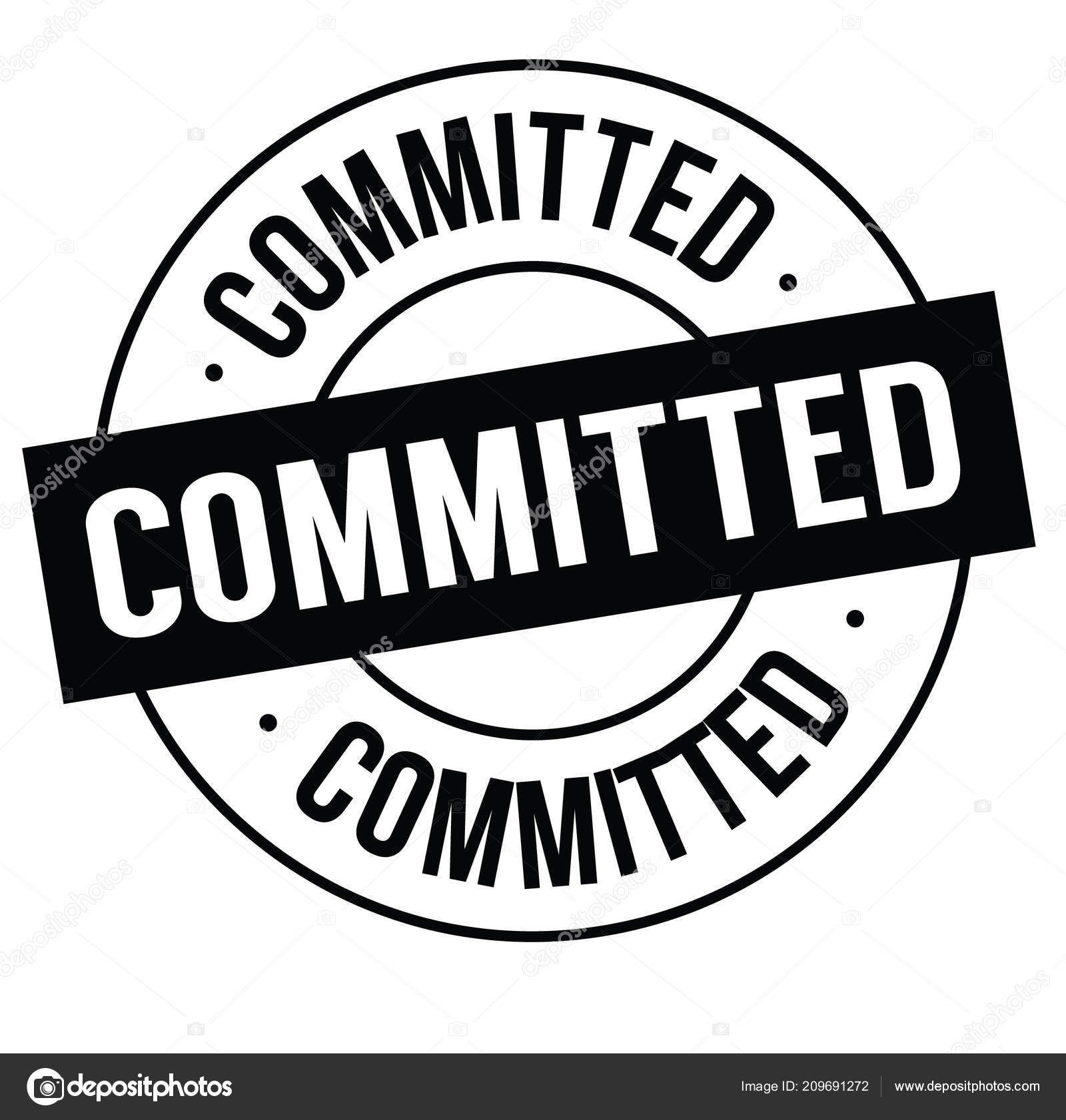 Commited stamp on white Stock Vector Image by ©lkeskinen0 #209691272