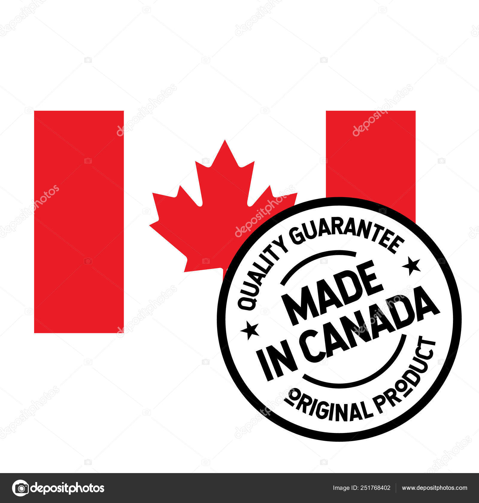 Made in Canada label on white Stock Vector Image by ©lkeskinen0 #251768402